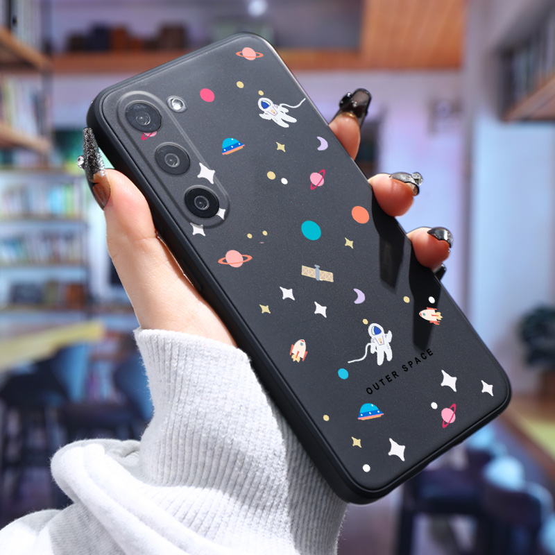 Luxury Silicone Samsung Cute Sticker Phone Case Galaxy S24 - Temu