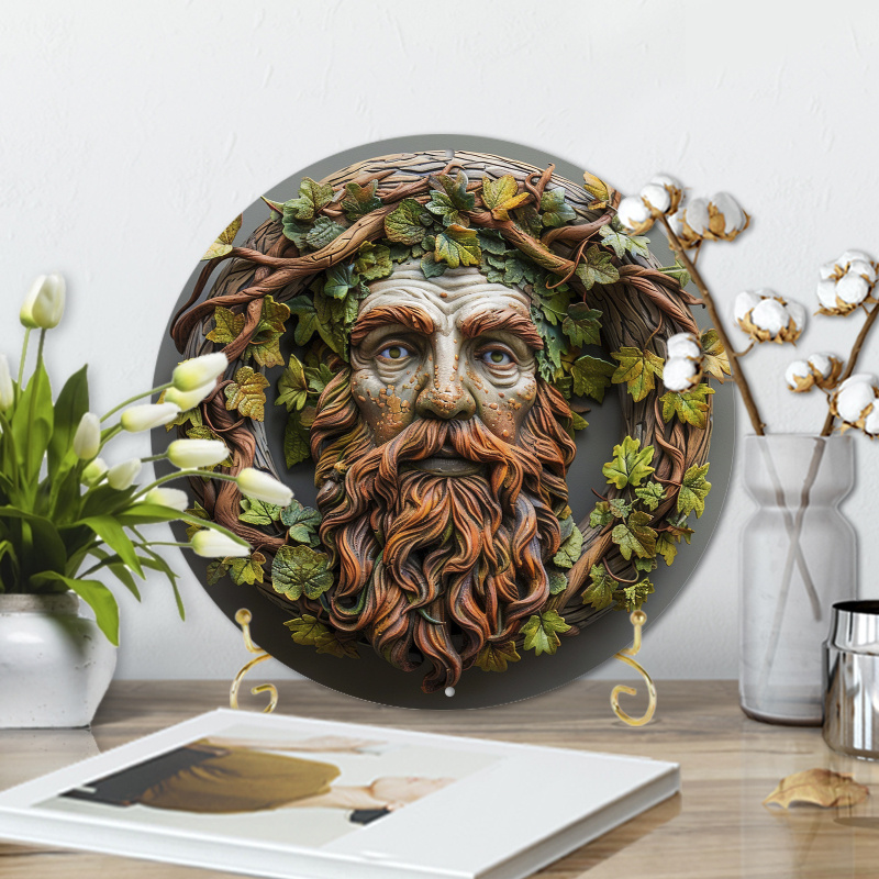 Aluminum Summer Metal Sign An Old Man Beard Carved In A - Temu Canada