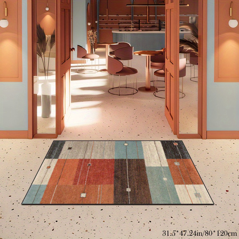 Creative Colorful Square Pattern Carpet Area Rug Soft Carpet - Temu ...