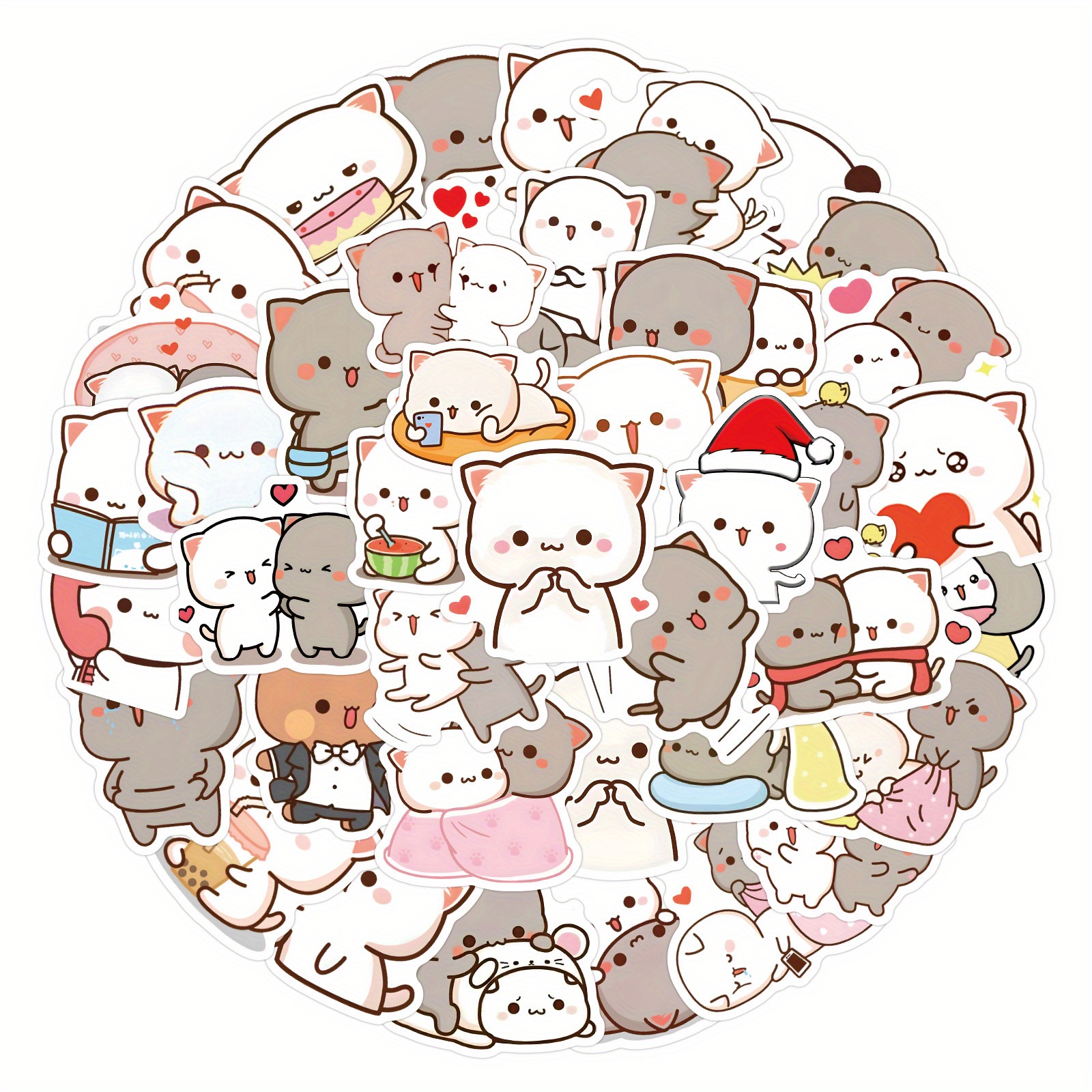 60pcs Cartoon Cute Lovely Stickers Cartoon Stickers winter new year