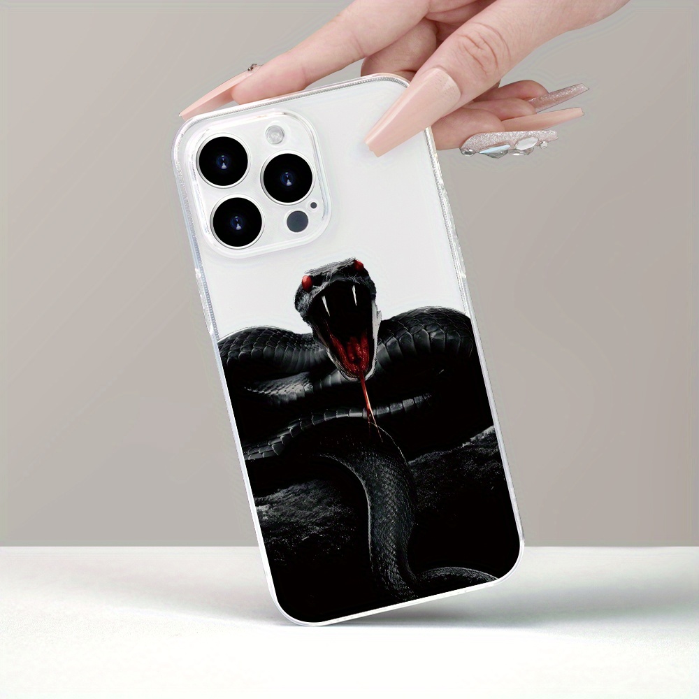 Creative Cyberpunk Cool Black Snake Phone Case Iphone 15 14 - Temu ...