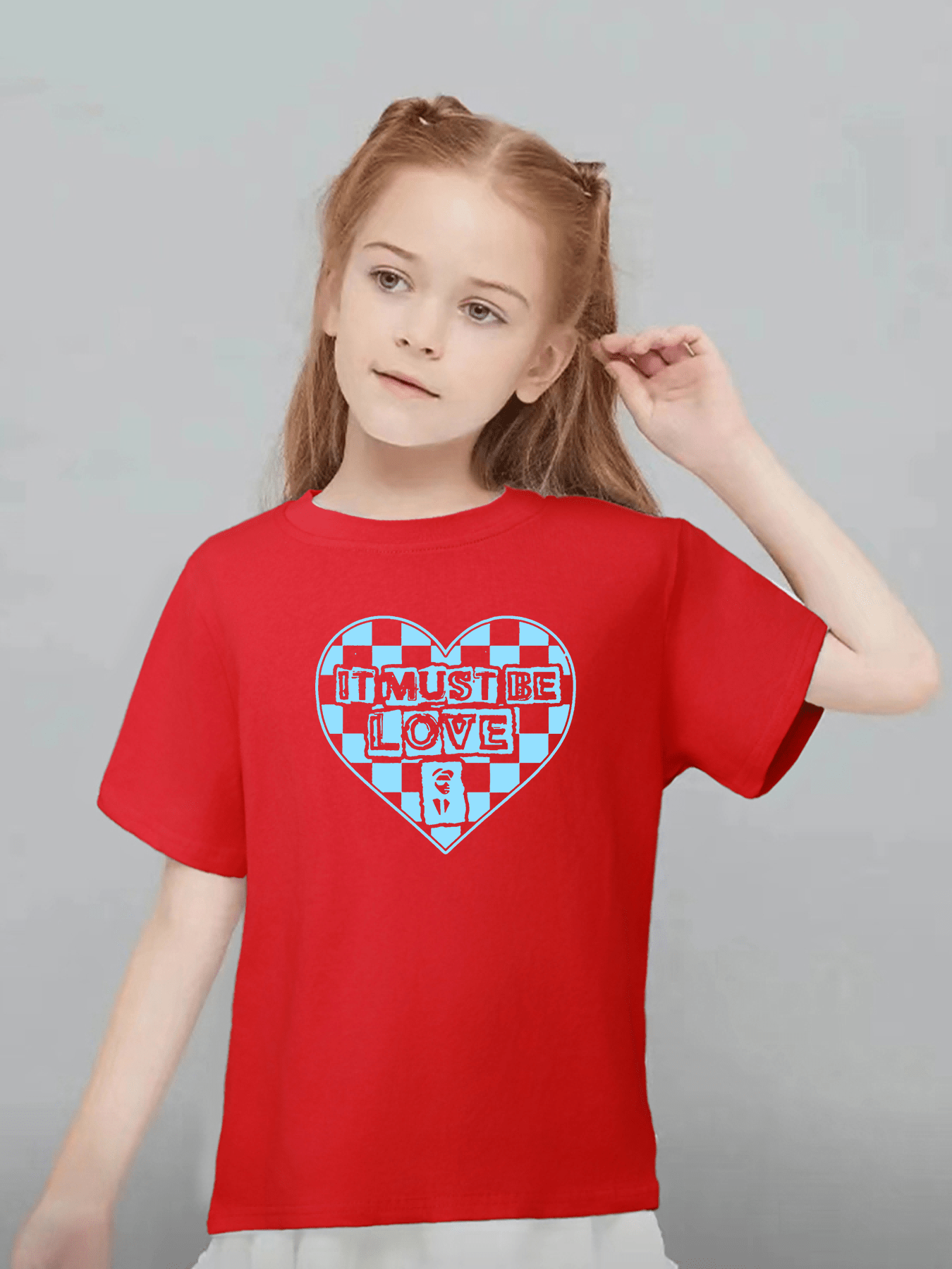 Must Love Heart Graphic Print Girls' Casual Comfy Crew Neck - Temu ...