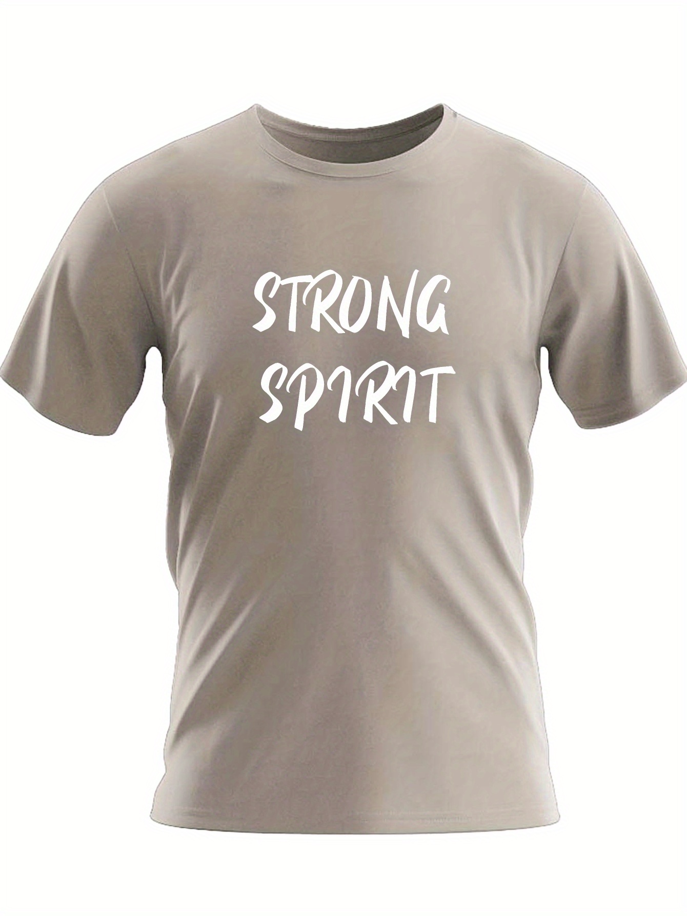 Strong Spirit Print T Shirt Tees Men Casual Short Sleeve T - Temu Ireland