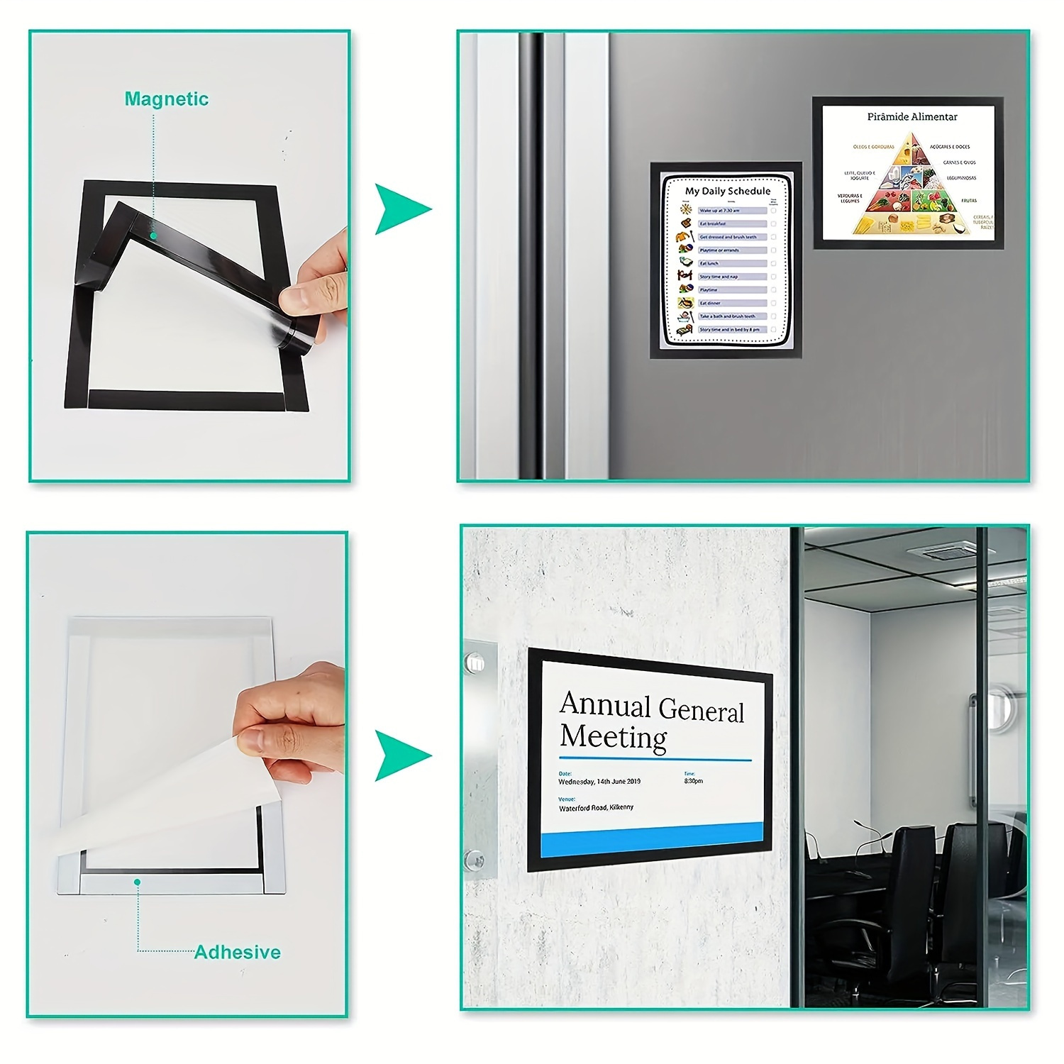 1 τμχ μαλακή κορνίζα αφίσας φωτογραφιών A4 αυτοκόλλητο - Temu Cyprus