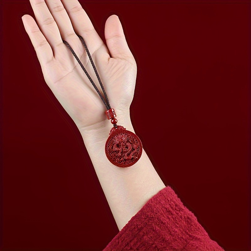 Red Cinnabar Pendant Lucky Charm Couples Representing Zodiac - Temu