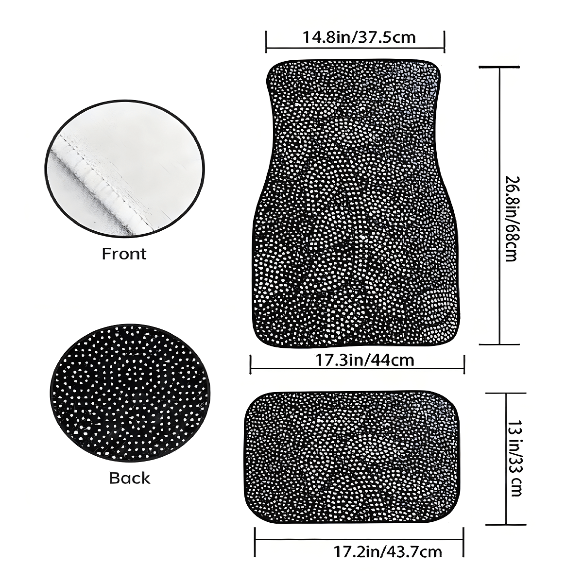 1pc/2pcs/4pcs Pattern Car Floor Mat, Water-absorbent, Non-slip And ...