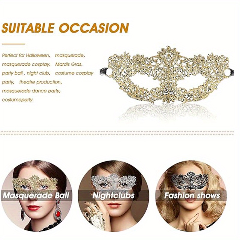 3-pack Elegant Lace Masquerade Masks For Couples - Vintage Style Eye ...
