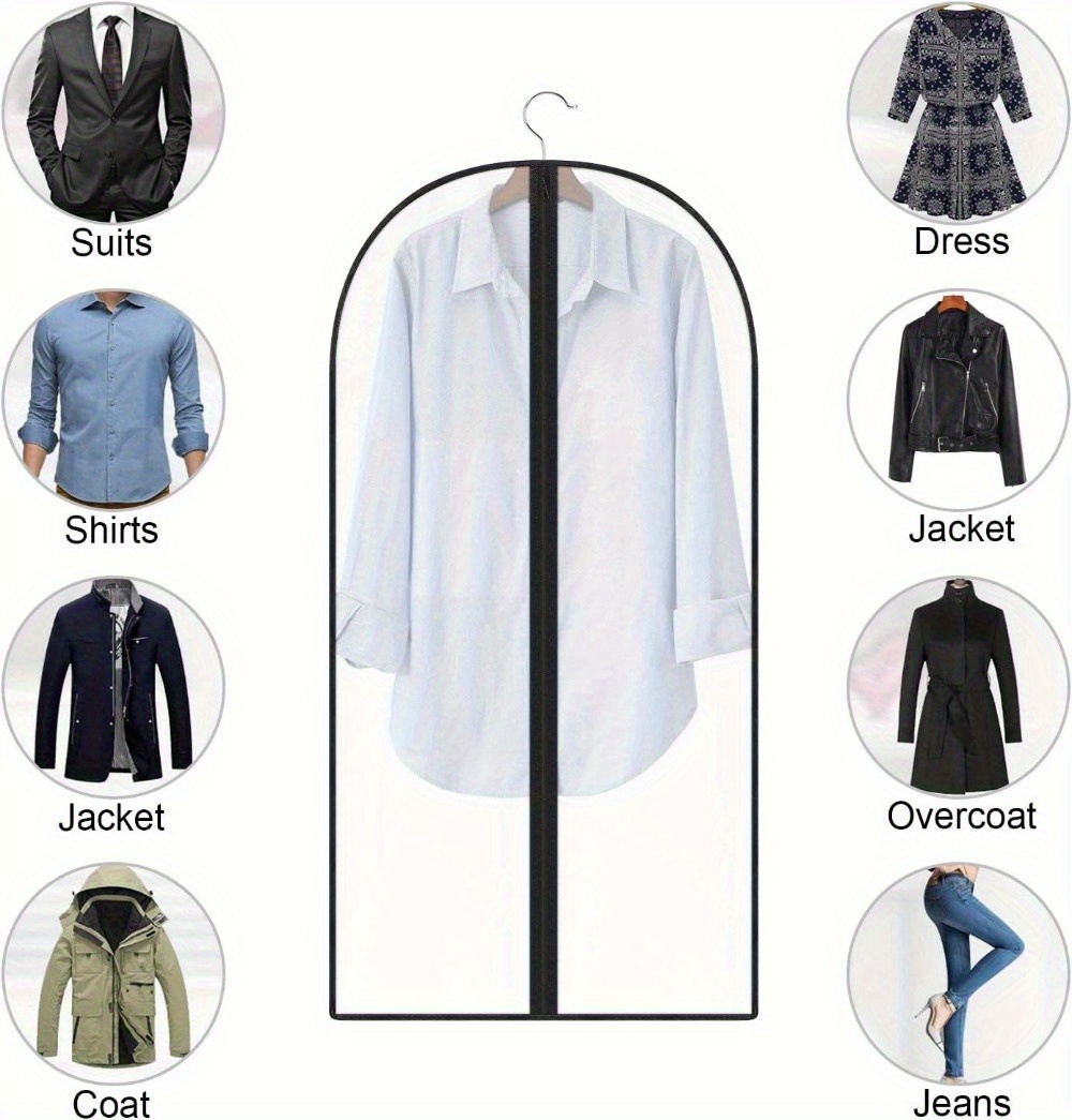 Garment Bag Transparent Plastic Dress/suit Protector Cover - Temu