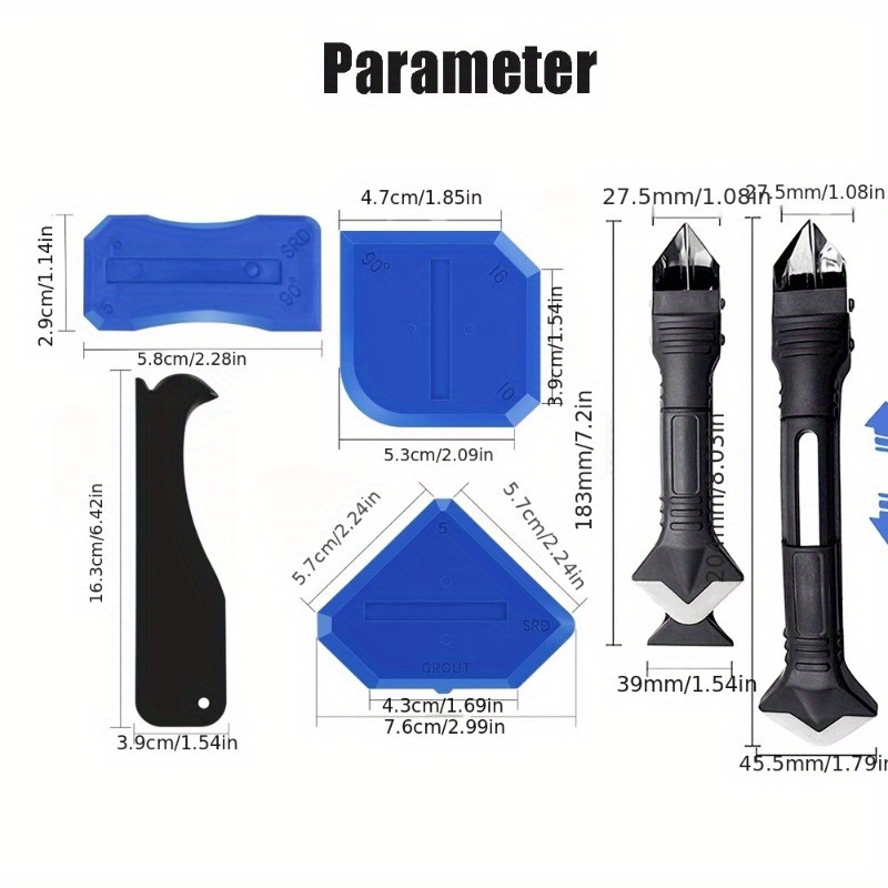 9 יח'\סט כלי איטום סיליקון גירוד וערכות יישום רב תפקודיות של - Temu Israel