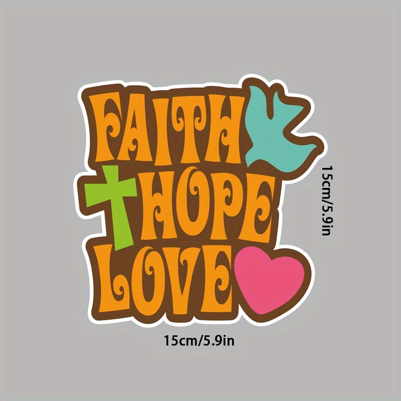 Faith Decal Cartoon Style Car Sticker Matte - Temu