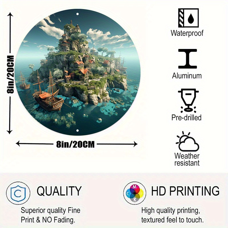 Beautiful Island Themed Decoration Artificial Painted - Temu