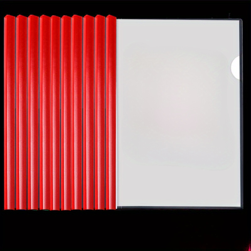 A4 Color Transparent Thickened Puller Clip File Folder Information Book ...