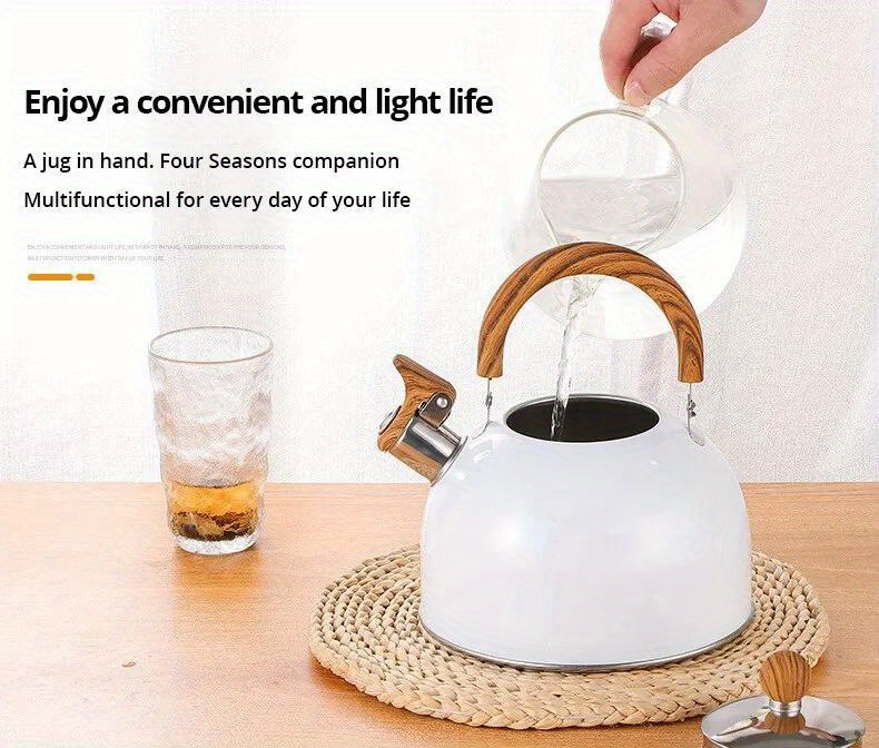 2.5 Liter Stainless Steel Whistle Kettle Thickened Kettle - Temu