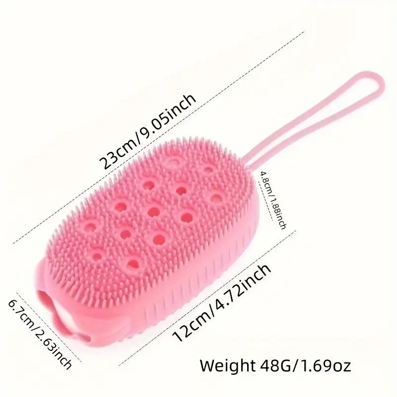 1pc 4pcs Soft Silicone Bath Brushes Double Sided Body Scrubbers