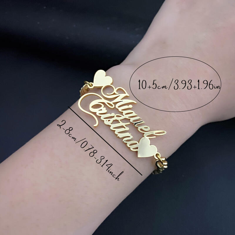 Bracelets with names for couples store