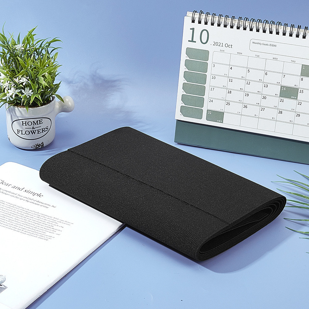 1 Roll Black Latex Flat Elastic Rubber Band, For Webbing Garment Sewing ...