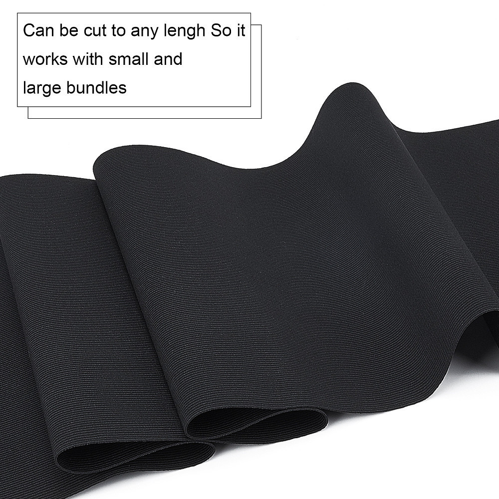 1 Roll Black Latex Flat Elastic Rubber Band, For Webbing Garment Sewing ...