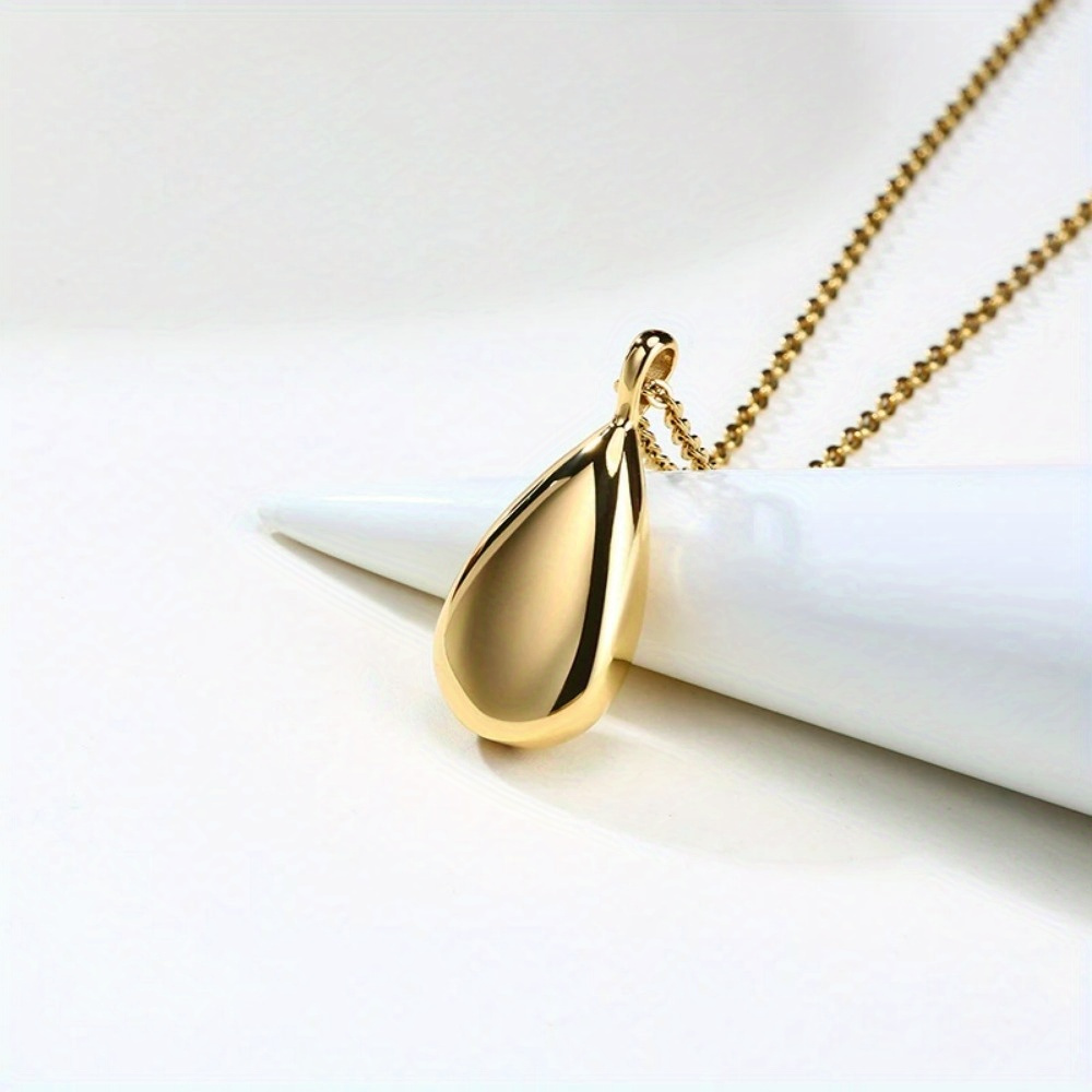 Golden Color Tear Drop Cremation Urns Pendant Necklaces - Temu