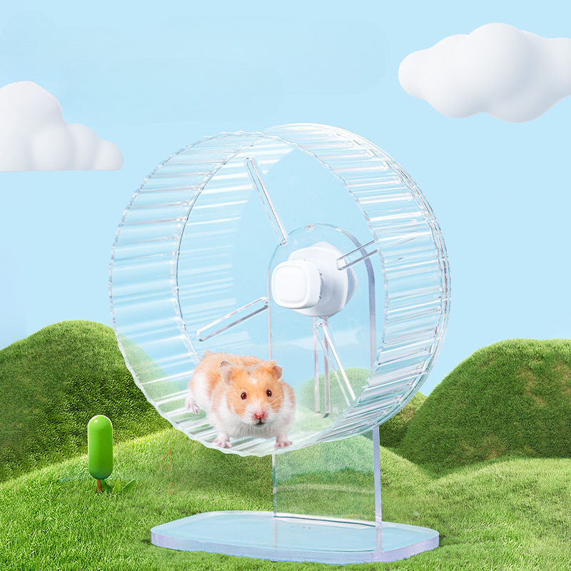 Ultra-quiet Large Hamster Exercise Wheel With Stand - Acrylic Running ...