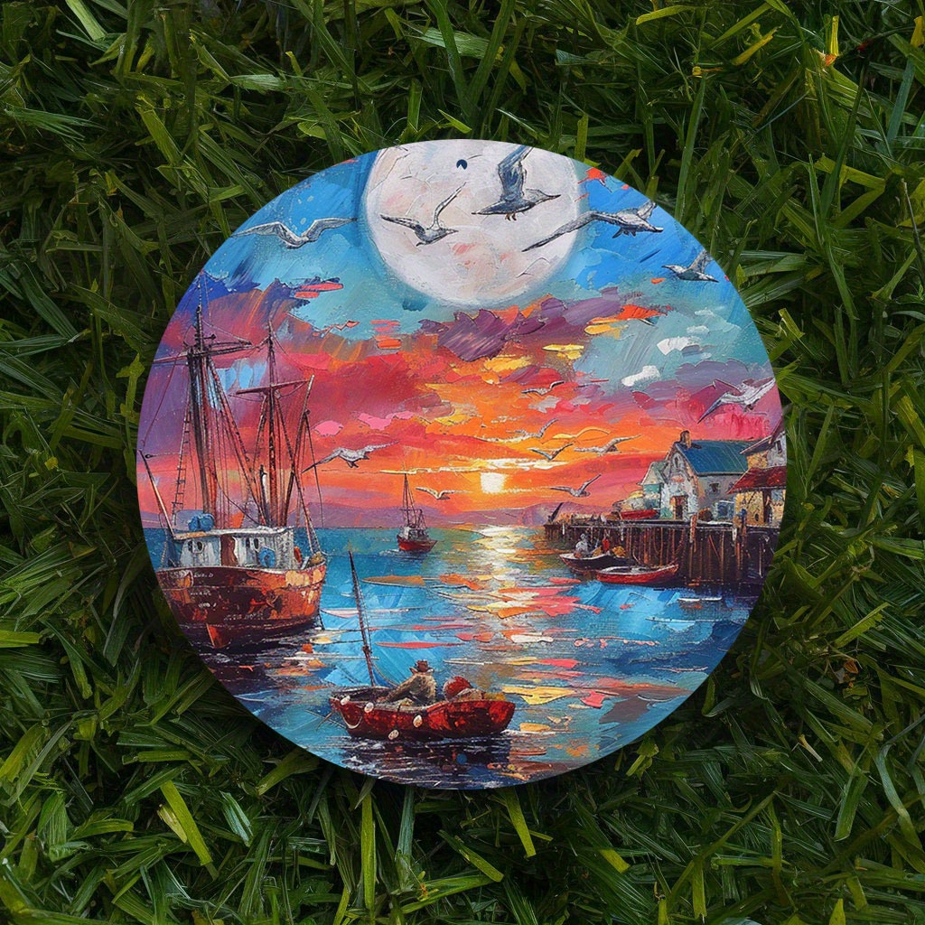 Декоративна картина з алюмінієвим круглим вирізом на стіні Temu Czech Republic