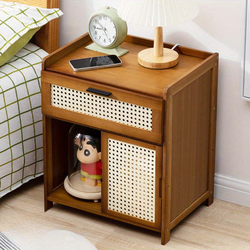 Bamboo File Storage Cabinet With Drawers - Bedroom Nightstand And ...