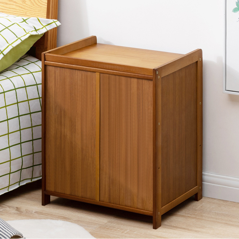Bamboo File Storage Cabinet With Drawers - Bedroom Nightstand And ...