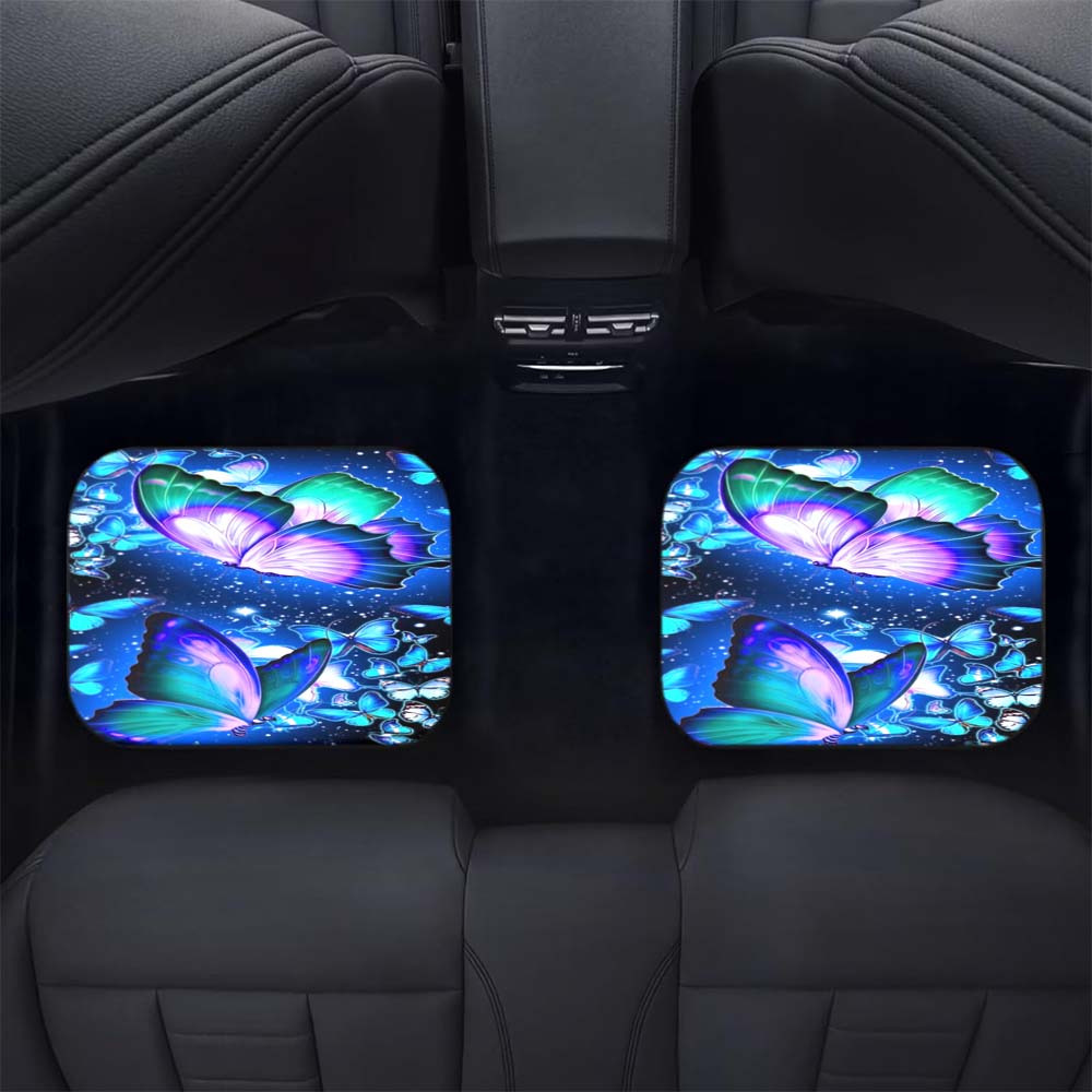 Butterfly Print Car Floor Mats Set Durable Anti slip Front - Temu