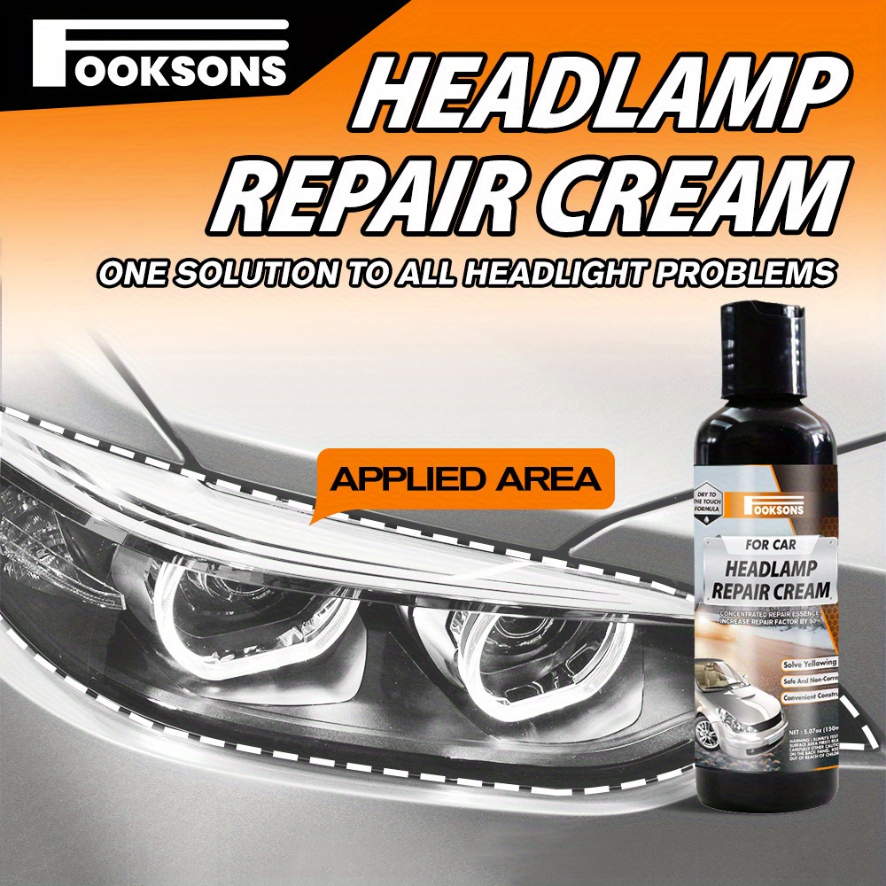 Car Headlight Repair Cream Kit Universal Anti Oxidation Brightening Scratch Remover for All Vehicle Lights Car Care Maintenance