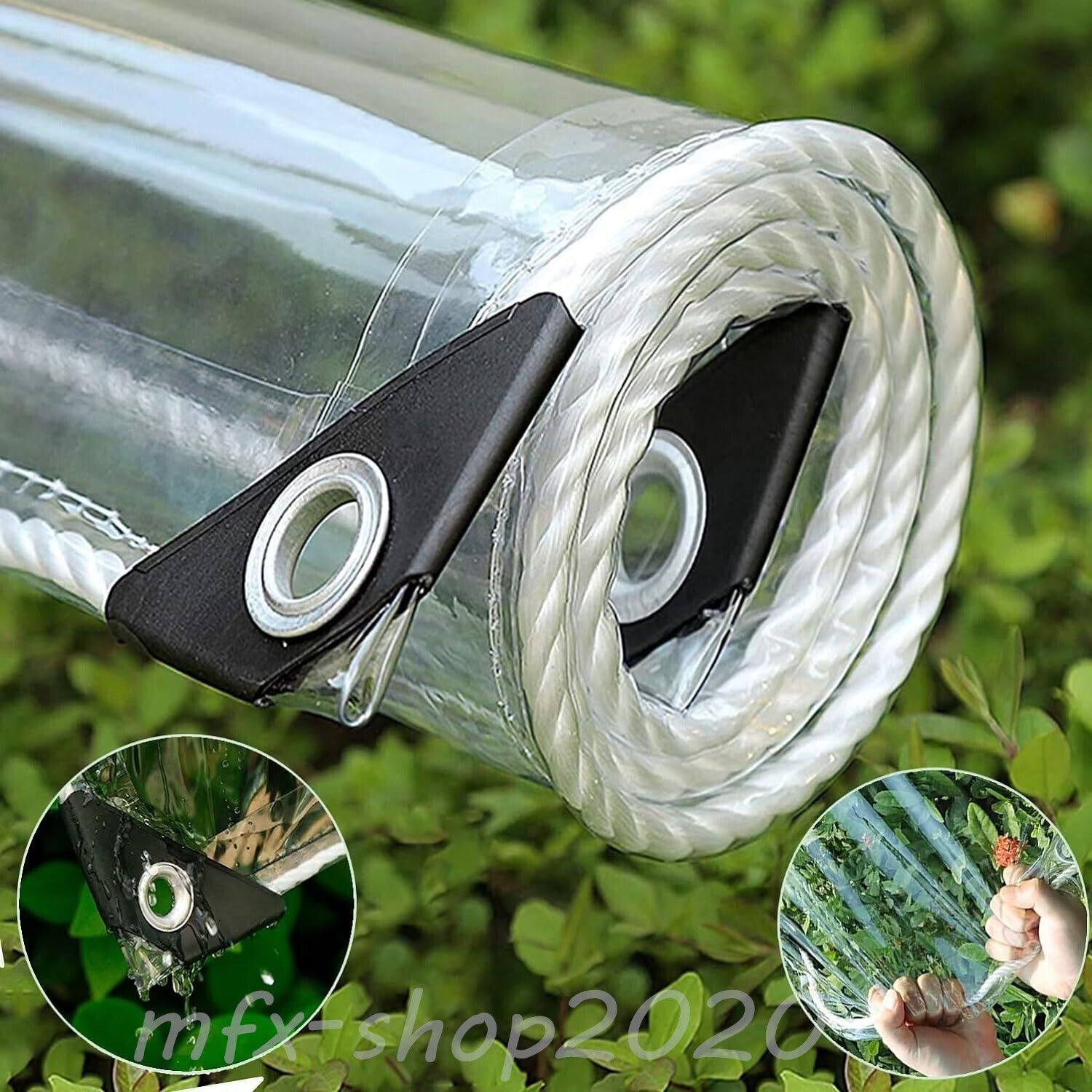 Clear Tarpaulin Waterproof Heavy Duty Transparent Pvc Tarp With Eyelets ...