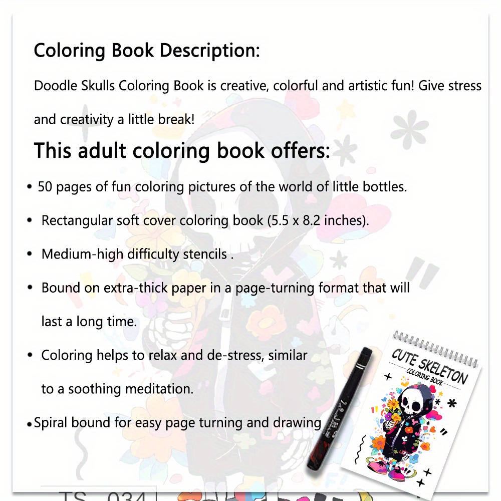 1pc, Original 50 Sheets, Female Adult Positive Thinking Colouring Book ...