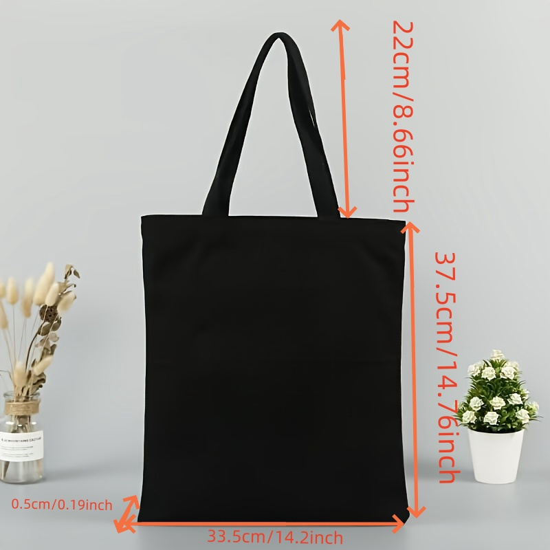 حقيبة توت سوداء من قماش Swiftie ، حقيبة تسوق كاجوال كبيرة - Temu Saudi