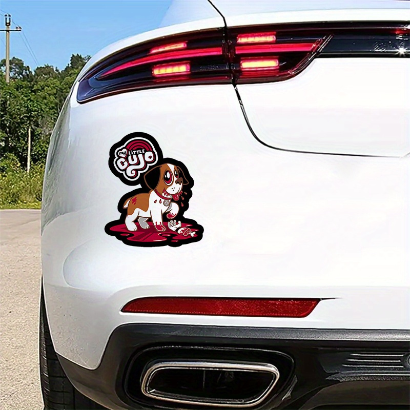 My Little Creepy Cute Horror Dog Car Stickers, Pe Material Decals For ...