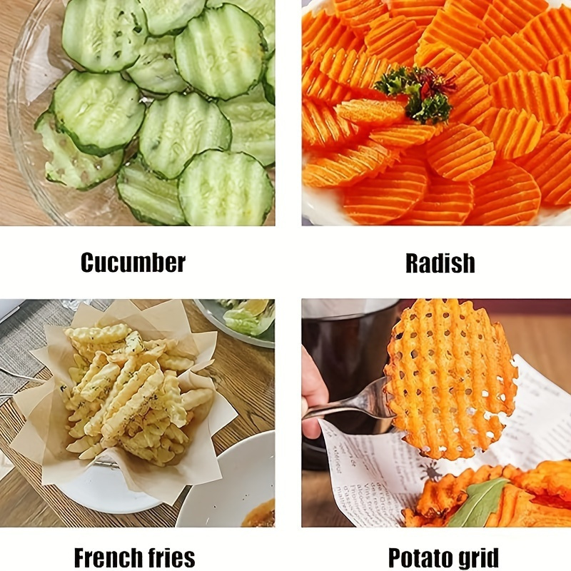 stainless steel crinkle cutter wavy chopper knife perfect - Temu