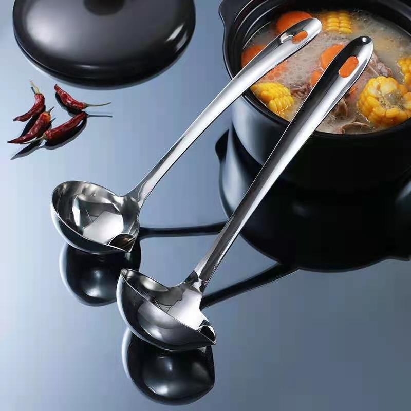Louche À Soupe Séparateur Dhuile En Métal, Écumoire À Long Manche En ...