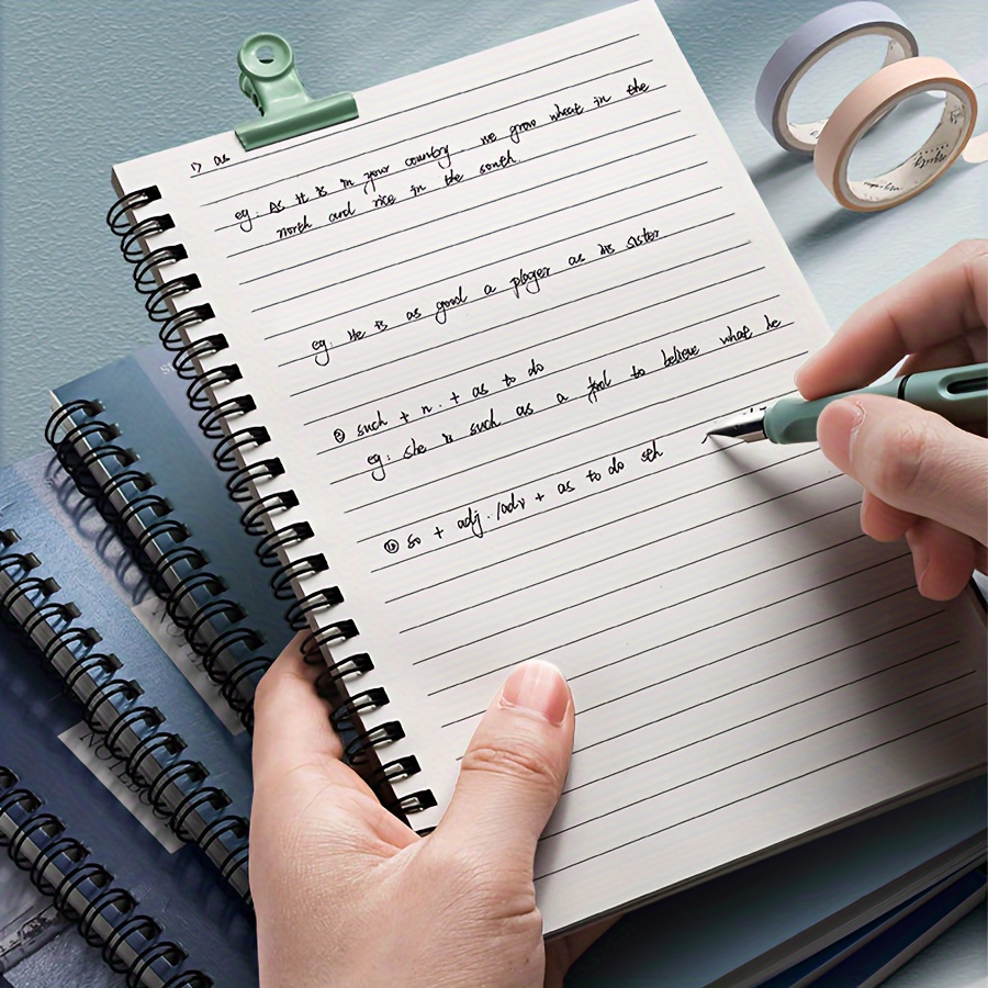 Multi pack] Gradient Blue Series A5 Spiral Notebook 40 Pages - Temu