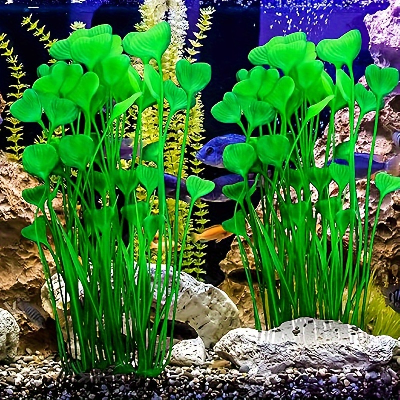 Dva Komada Plastičnih Ukrasnih Biljaka Za Akvarijum, Simulirana Vodena ...