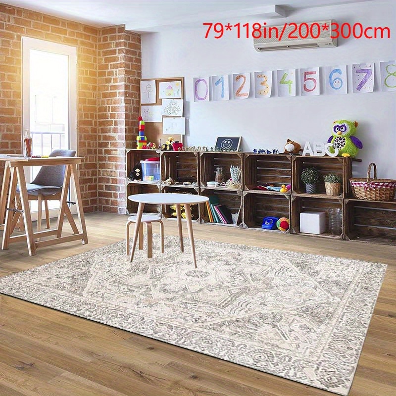 Artificial Cashmere Mat Vintage Style Art Pattern Imitation - Temu