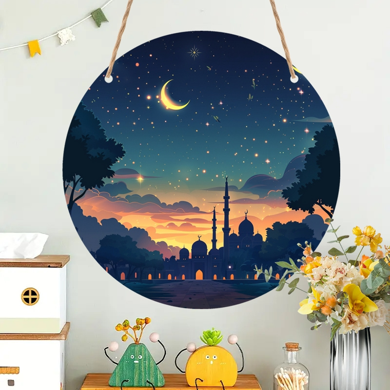 Sunset Mosque 2d Wooden Sign - Manufactured Wood Art Deco Wall Hanging ...