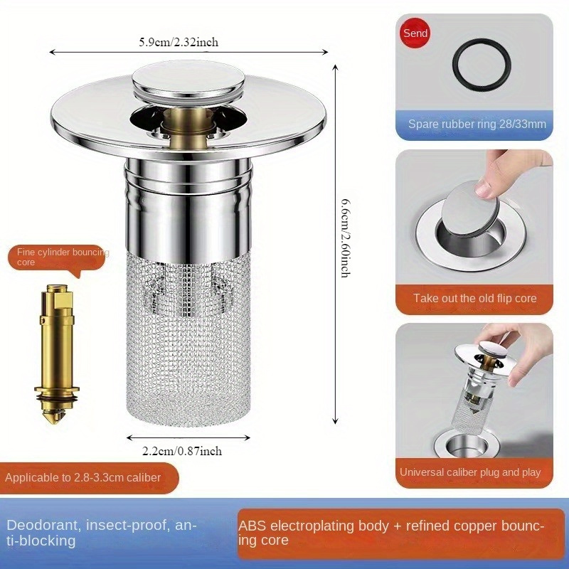 Stainless Steel Rectangular Classic Vessel Sink Drain Press - Temu