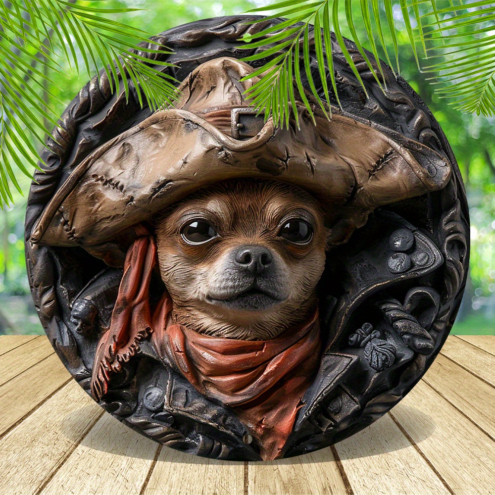 Pirate Chihuahua Metal Wall Art Aluminum Pirate themed Round - Temu Kuwait