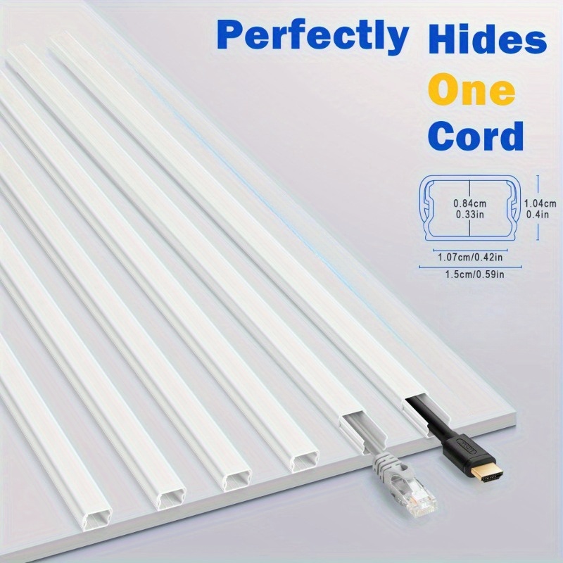 Pvc Cable Concealer Management Kit Flexible Cord Cover - Temu