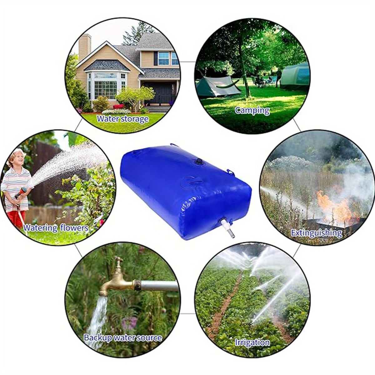 1pc Portable Water Storage Bladder, Large Capacity, Emergency Foldable ...