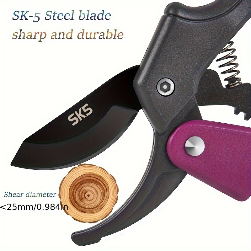 Steel Pruning Shears - Professional Gardening Pruners For Thick ...