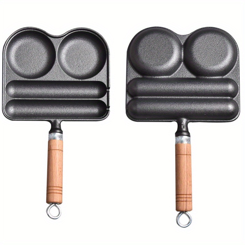 Cast Iron Griddle Pan Sausage Eggs Uncoated Multi section - Temu United ...