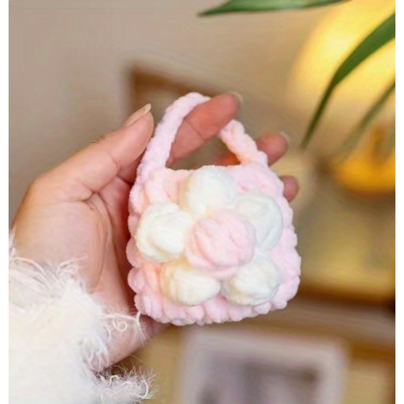 Вязана Вовняна Сумка для Навушників з Камелією Творчий Temu Germany