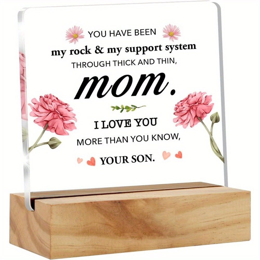 هدية عزيزة للأم إطار أكريليك، مثالي لعيد الأم وعيد ميلاد من - Temu Qatar