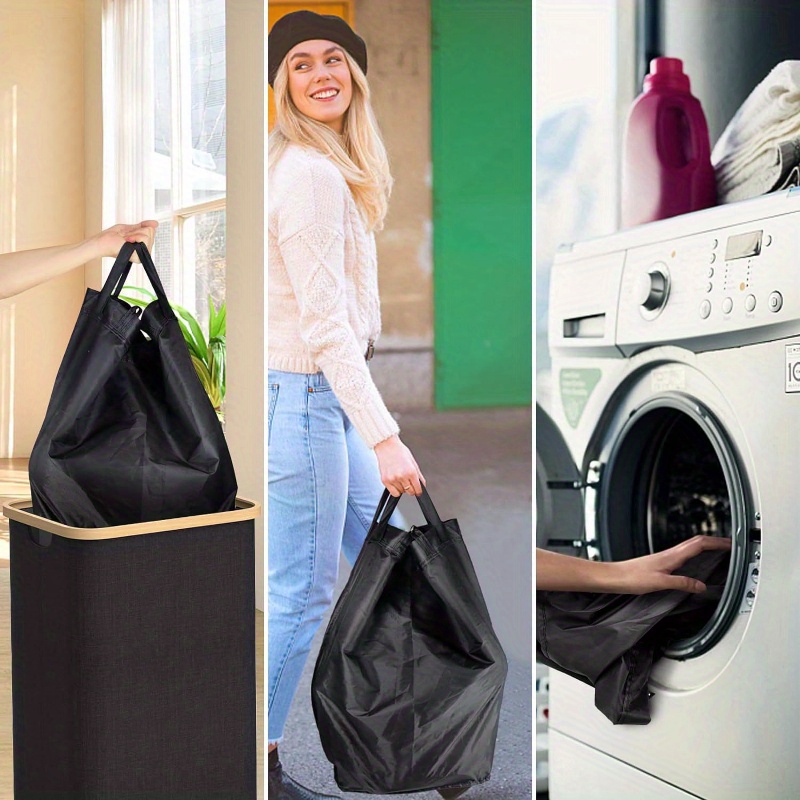 Bamboo Recycle Bin Bottles Large Capacity Lid Foldable - Temu