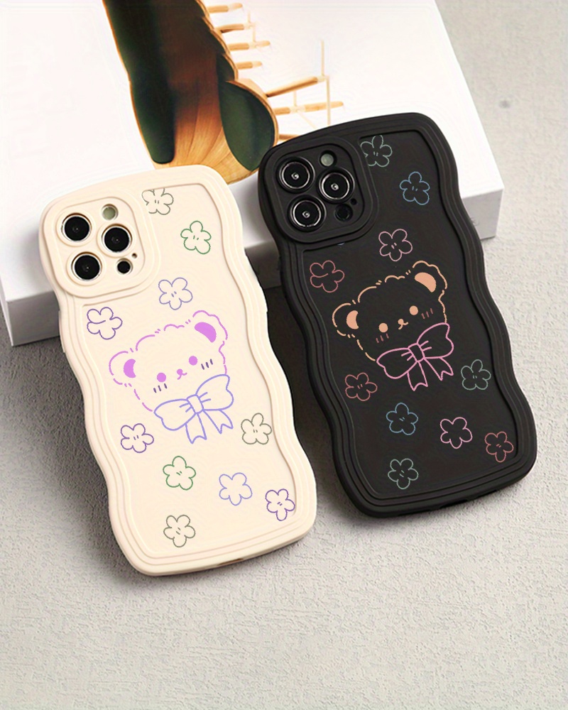 Cases]luxury Shockproof Pattern Cute Little Bear Phone Case - Temu