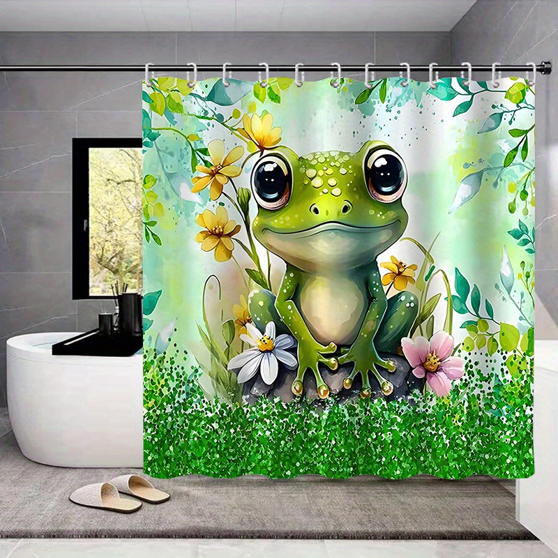 Frog shower curtain store