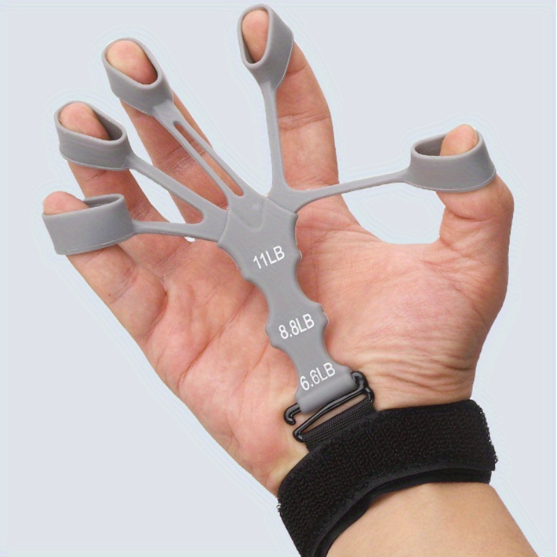 1pc Rubber Finger Strength Trainer - Five-finger Grip & Wrist Tensioner ...